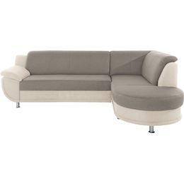 Ecksofa Trendmanufaktur, B:265cm H:85cm T:190cm, beige, Kunstleder SOFTLUX / Struktur (77% Polyester; 23% Polyacryl);Luxus-Microfaser ALCAZAR (100%