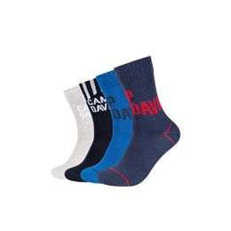 CAMP DAVID Damen Socken "casual", Gr. 39, blau, Baumwollmischung, unifarben, Socken, mit elastischem Bund