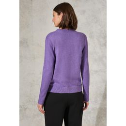 Cecil Damen Cardigan, lila, Gr. XXL, unifarben, Web, 37% Baumwolle, 34% Polyacryl, 26% Polyester, 3% Elasthan, Strickjacken, mit V-Ausschnitt