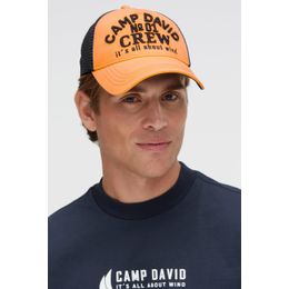 CAMP DAVID Herren Baseball Capgelb, bestickt, Baumwolle, Caps, mit verst&auml;rktem Schirm