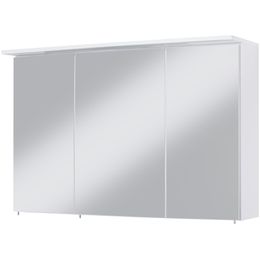 Spiegelschrank Welltime, B:100cm H:64cm T:20cm, wei&szlig;, Holzwerkstoff, Badezimmer, Schr&auml;nke, "Flex", Breite 100 cm, mit 3D-Spiegeleffekt