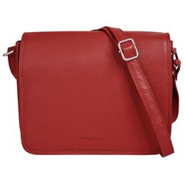 Bruno Banani Damen Umh&auml;ngetasche, rot, Leder, leicht gl&auml;nzend, unifarben, Taschen, echt Leder