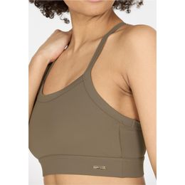 ENDURANCE ATHLECIA ATHLECIA Damen Sport-BH "Bloom V2", Gr. M, braun, 77% Polyamid, 23% Elasthan, unifarben, BHs, aus schnell trocknendem Material