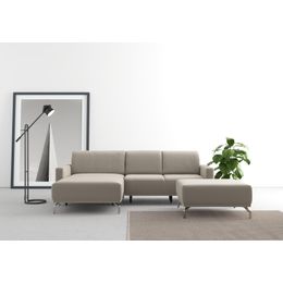 Sit & More Ecksofa SIT & MORE, B:251cm H:84cm T:163cm, braun, Wohnzimmer, Sofas, "Bailando L-Form", wahlweise mit Kopfteilverstellung und Vorziehsitz, motorisch