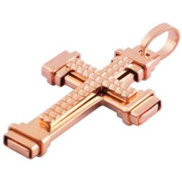 Adelia&acute;s ADELIA ́S Damen Kettenanh&auml;nger "Unisex Anh&auml;nger &ndash; Kreuz Kreuzanh&auml;nger aus Edelstahl", Edelstahlgold, Edelstahl, Schmuckanh&auml;nger, Geschenkidee: zeitlos