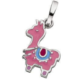 Jobo Kinder Kettenanh&auml;nger "Anh&auml;nger Kinderanh&auml;nger Lama 13 mm", Silber 925 (Sterlingsilber)rosa, Silber 925 (Sterlingsilber), Schmuckanh&auml;nger, 925
