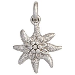 Kettenanh&auml;nger Jobo "Anh&auml;nger Edelwei&szlig; 15 mm", silber 925, Schmuckanh&auml;nger, Damen, Silber 925 (Sterlingsilber), Kettenanh&auml;nger, 925 Silber rhodiniert matt