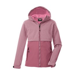 Softshelljacke Killtec "KOW 227 GRLS SFTSHLL JCKT", Kinder, Gr. 152, pink, Oberseite: 92% Polyester, 8% Elasthan;R&uuml;ckseite: 100% Polyester;Futter: 100% Polyester, Jacken Softshelljacke, Softshelljacke f&uuml;r Kids: wind- und wasserabweisend, reflektierend