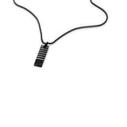 Calvin Klein Damen Kette mit Anh&auml;nger "CK PARALLEL", Edelstahl, L: 63,5 B: 1mmschwarz, Edelstahl, B:1mm, Halsketten