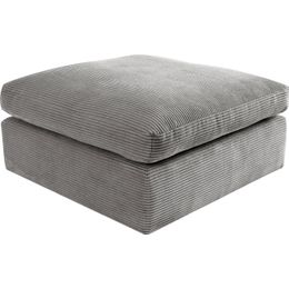 Hocker Alina, B:122cm H:46cm T:122cm, grau, Cord GCT (92% Polyester, 8% Nylon), Wohnzimmer, Hocker, "Sandy", 122 cm breit und 122 cm tief