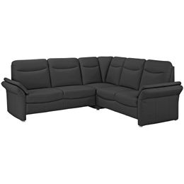 Ecksofa Home Affaire, B:251cm H:103cm T:231cm, schwarz, Wohnzimmer, Sofas, "Tahoma L-Form", mit Armlehnfunktion, wahlweise Bettfunktion, Schublade,