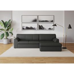 Ecksofa DOMO collection, B:245cm T:155cm, grau, Wohnzimmer, Sofas, "Topper, elegant und zeitlos, kompaktes Stellma&szlig; 245/155cm, L-Form", mit