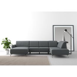Sit & More Wohnlandschaft SIT & MORE, B:337cm H:84cm T:205cm, grau, Sofas, "Bailando U-Form", wahlweise mit Kopfteilverstellung und Vorziehsitz, motorisch