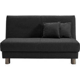 ell+ell Schlafsofa ELL + ELL, B:145cm T:100cm, grau, Jugendzimmer, Sofas, "Enny", Liegefl&auml;che Breite 120 oder 140 cm, Liegeh&ouml;he 40 cm, F&uuml;&szlig;e alufarben