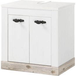 Waschbeckenunterschrank Home Affaire, B:60cm H:63cm T:46cm, wei&szlig;, FSC-zertifizierter Holzwerkstoff, Badezimmer, Schr&auml;nke, "Florenz, Waschtisch im