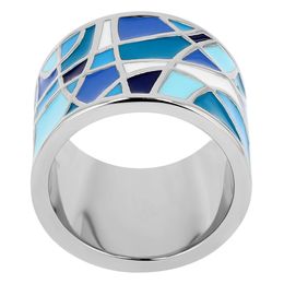 Adelia&acute;s ADELIA ́S Damen Fingerring "Damen Ring aus Edelstahl", 60, Edelstahl, blau, Edelstahl, Fingerringe