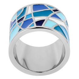 Adelia&acute;s ADELIA ́S Damen Fingerring "Damen Ring aus Edelstahl", 56, Edelstahl, blau, Edelstahl, Fingerringe