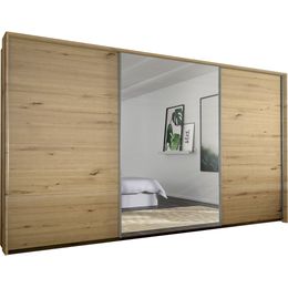 Schwebet&uuml;renschrank Rauch, B:368cm H:214cm T:64cm, braun, Holzwerkstoff, Schr&auml;nke, "Kleiderschrank Schrank Garderobe CORTONA mit Passepartout", und
