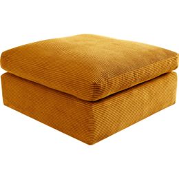 Hocker Alina, B:122cm H:46cm T:122cm, gelb, Cord GCT (92% Polyester, 8% Nylon), Wohnzimmer, Hocker, "Sandy", 122 cm breit und 122 cm tief