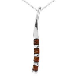 OSTSEE-SCHMUCK Damen Kette mit Anh&auml;nger "- Suzette - Silber 925/000 - Bernstein", 42, Silber 925 (Sterlingsilber), silber, Silber 925