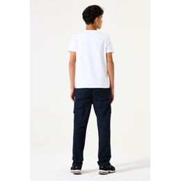 Garcia M&auml;dchen Cargohose, blau, Gr. 146, unifarben, Web, Obermaterial: 98% Baumwolle, 2% Elasthan, Hosen, mit Cargo Taschen for BOYS