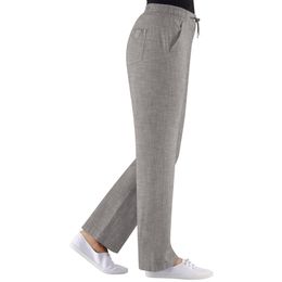 Casual Looks Damen Bootcuthose, grau, Gr. 36, meliert, unifarben, 100% Baumwolle, Hosen