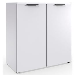 Kommode wimex, B:81cm H:92cm T:41cm, wei&szlig;, Spanplatte, Sideboards, "Level by fresh to go", 2-t&uuml;rig mit soft-close Funktion, 81cm breit, 92cm hoch