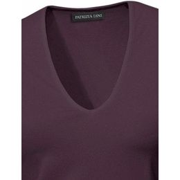 Damen V-Shirt "V-Shirt", lila, Gr. 42, Ashley Brooke BY HEINE, unifarben, 90% Polyamid, 10% Elasthan, Shirts
