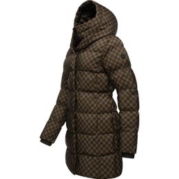Ragwear Damen Steppmantel "Niara Print", braun, Gr. M, Obermaterial: 100% Polyester. Innenfutter: 100% Polyester. Wattierung: 100% Polyester, M&auml;ntel,