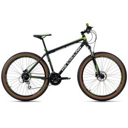 KS-Cycling KS CYCLING Mountainbike "Hardtail 27,5'' Plus Xceed Schwarz-Gr&uuml;n 24 G&auml;nge", 50cm, 27,5+ Zoll (69,85cm) hinten: 27,5+ Zoll (69,85cm)schwarz, gr&uuml;n,