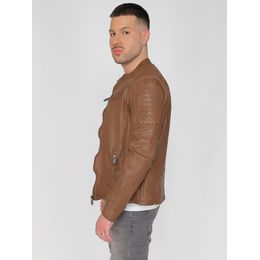 Mustang Herren Lederjacke "31021311", braun, Gr. XXL, Obermaterial: 100% Lammleder. Innenfutter: 100% Baumwolle. &Auml;rmelfutter: 100% Polyester, Jacken