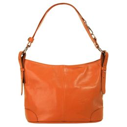Samantha Look Damen Umh&auml;ngetasche, orange, Leder, vintage, Taschen, echt Leder, Made in Italy