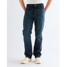 Wrangler Herren Straight-Jeans "Foundation"schwarzened_indigo, Gr. 31, Denim/Jeans, Obermaterial: 99% Baumwolle, 1% Elasthan, Jeans, aus elastischer