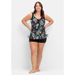 sheego Damen Tankini-Top, schwarz, Gr. 56, Elasthan, Polyamid, Bikini-Oberteile