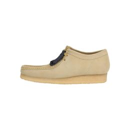 Clarks Herren Schn&uuml;rschuh "Wallabee Maple", Gr. 39,5, beige, Leder, Schuhe, mit unnachahmlicher Kreppsohle