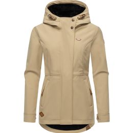 Ragwear Damen Softshelljacke "Yba", beige, Gr. L, Softshell, Au&szlig;enmaterial: 97% Polyester, 3% Elasthan; Innenmaterial: 100% Polyester, Jacken,