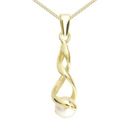 OSTSEE-SCHMUCK Damen Kette und Anh&auml;nger Set "- Lusia - Gold 333/000 - Zuchtperle", 45, gold, Gelbgold 333, Schmuck_Sets