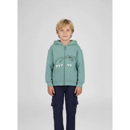 Blue Seven Jungen Kapuzensweatjackegletscher, Gr. 98, bedruckt, unifarben, Sweatware, Obermaterial: 100% Baumwolle, Sweatjacken