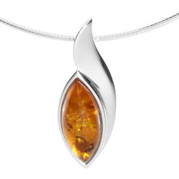 OSTSEE-SCHMUCK Damen Kette mit Anh&auml;nger "- Gleiter-Ranva - Silber 925/000 - Bernstein", 45, Silber 925 (Sterlingsilber), silber, Silber 925