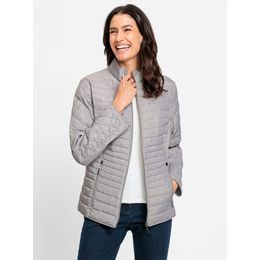 Inspirationen Damen Steppjacke, grau, Gr. 42, unifarben, 100% Polyester, Wattierung:100% Polyester, Jacken