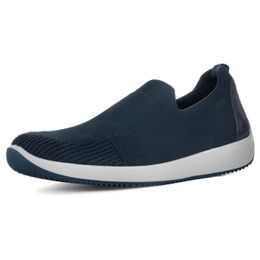 Ara Damen Slipper "LISSABON", Gr. 5,5, blau, Textil, Veloursleder, unifarben, Basic, Schuhe, Slip-On-Sneaker, Schlupfschuh, Komfortschuh in Weite G