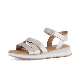 Gabor Damen Riemchensandale "Riemchensandale", Gr. 40,5, silber, Schuhe