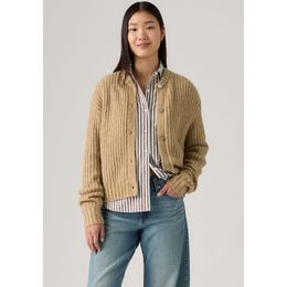 Levi's LEVI'S Damen Strickjackeheather caramel, Gr. L, Strick, Obermaterial: 64% Polyacryl, 30% Polyamid, 6% Wolle, Strickjacken, W&auml;rmender, pflegeleichter