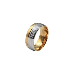 Adelia&acute;s ADELIA ́S Damen Fingerring "Damen Ring aus Edelstahl mit Strass Steinchen", 52, Edelstahl, gold, Edelstahl, Fingerringe
