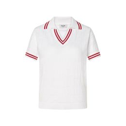 JOOP! JOOP Damen Poloshirt "Kalena", wei&szlig;, Gr. XS, unifarben mit Farbeins&auml;tzen, Strick, Obermaterial: 100% Baumwolle, Shirts, mit Logo-Jacquard