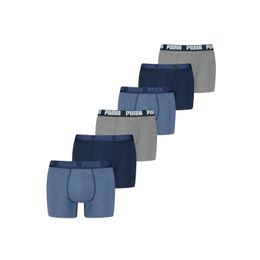 Puma Herren Boxershorts "Boxershort Puma BASIC BOXER 6P ECOM 6er Pack", Gr. XL, blau, Obermaterial: 95% Baumwolle CO. 5% Elasthan EL., Unterhosen