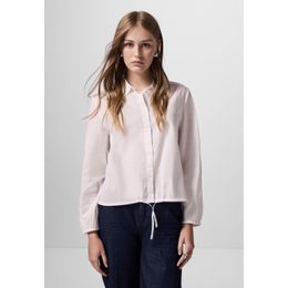 Damen Hemdbluse, wei&szlig;, Gr. 44, STREET ONE STUDIO, unifarben, Web, 100% Baumwolle, Blusen, aus reiner Baumwolle