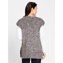 Inspirationen Damen Strickweste, lila, Gr. 40, meliert, 50% Polyester, 50% Polyacryl, Westen