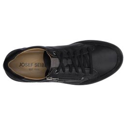 Josef Seibel Herren Sneaker "Maddox 51", Gr. 40, schwarz, Leder, unifarben mit Farbeinsatz, Schuhe, Freizeitschuh, Komfortschuh mit TEX-Ausstattung