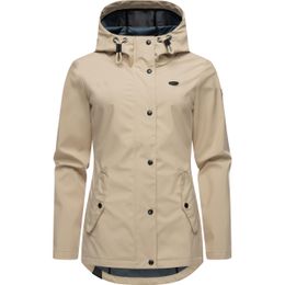 Ragwear Damen Softshelljacke "Margge Shell", beige, Gr. XL, Obermaterial: 100% Polyester; Innenfutter: 100% Polyester, Jacken, wasserdichte Damen